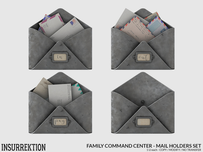 Second Life Marketplace - [IK] Family Command Center - Mail Holders Set